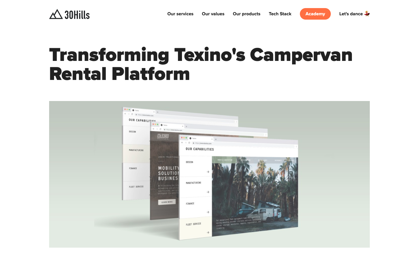 Texino campervan rental | 30Hills